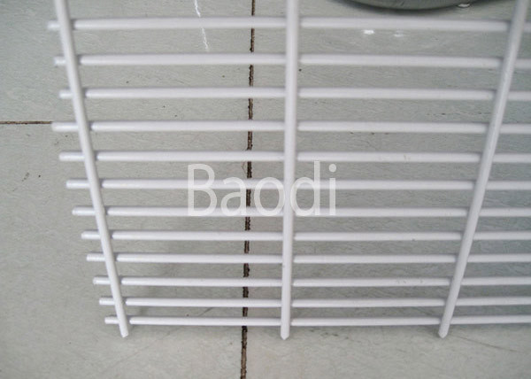 White PVC Coated Wire Mesh Security Fencing 2.4m Height For Factory ...