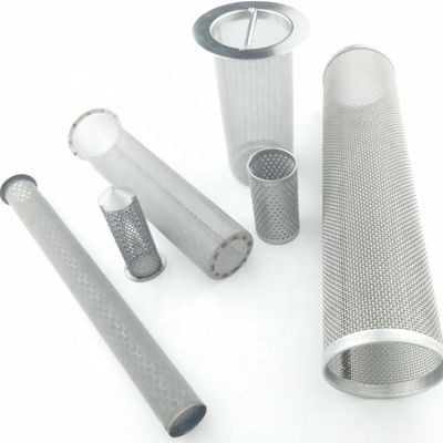 25 50 Micron Stainless Steel Filter Tube Strainer Filter Mesh Customizable