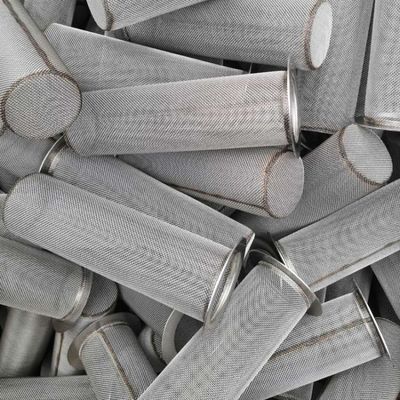 25 50 Micron Stainless Steel Filter Tube Strainer Filter Mesh Customizable