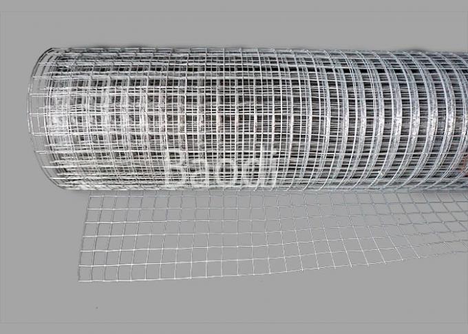 Zinc Coated Iron Welded Wire Netting Square Mesh Hole Packed In Roll